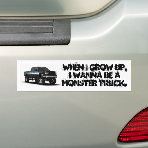 monster truck bumper sticker | Zazzle