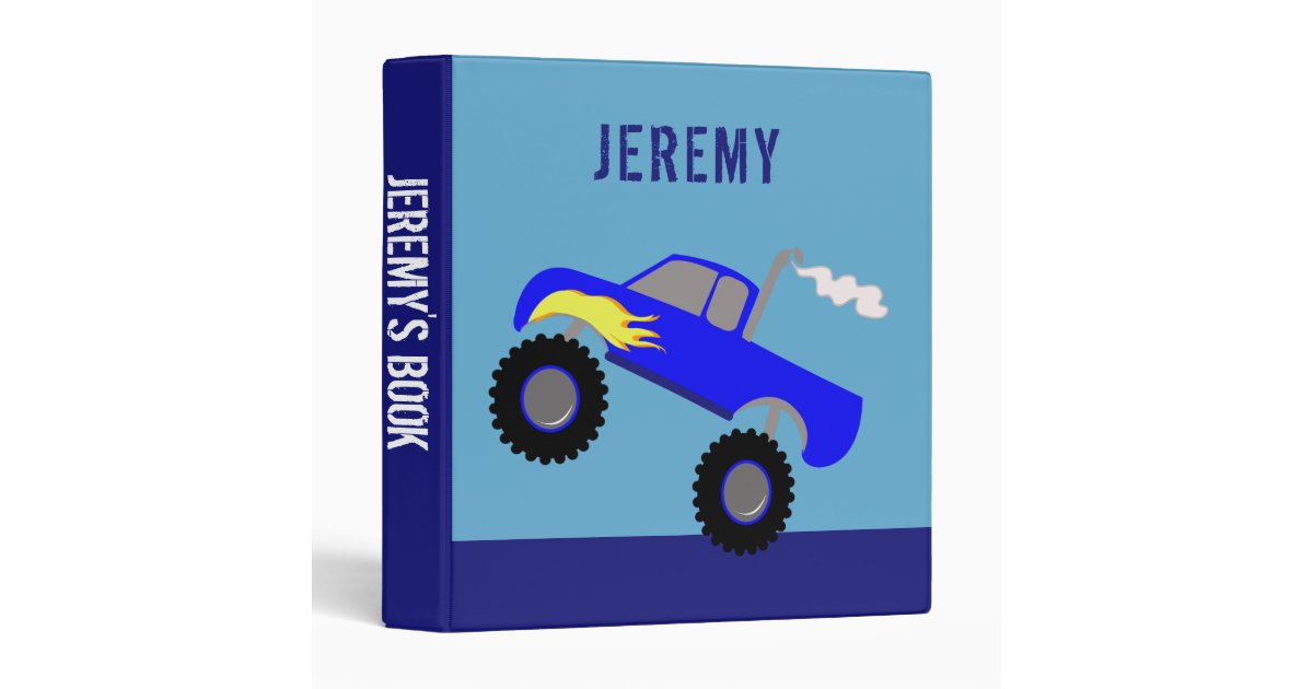MONSTER TRUCK Photo Album Binder Scrapbook | Zazzle