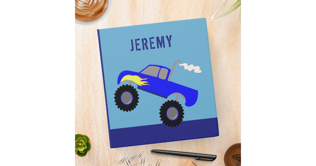 MONSTER TRUCK Photo Album Binder Scrapbook | Zazzle