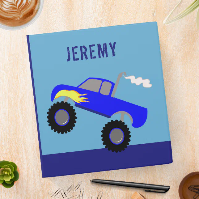 MONSTER TRUCK Photo Album Binder Scrapbook | Zazzle