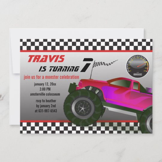 Monster Truck Rally Invitation | Zazzle.com