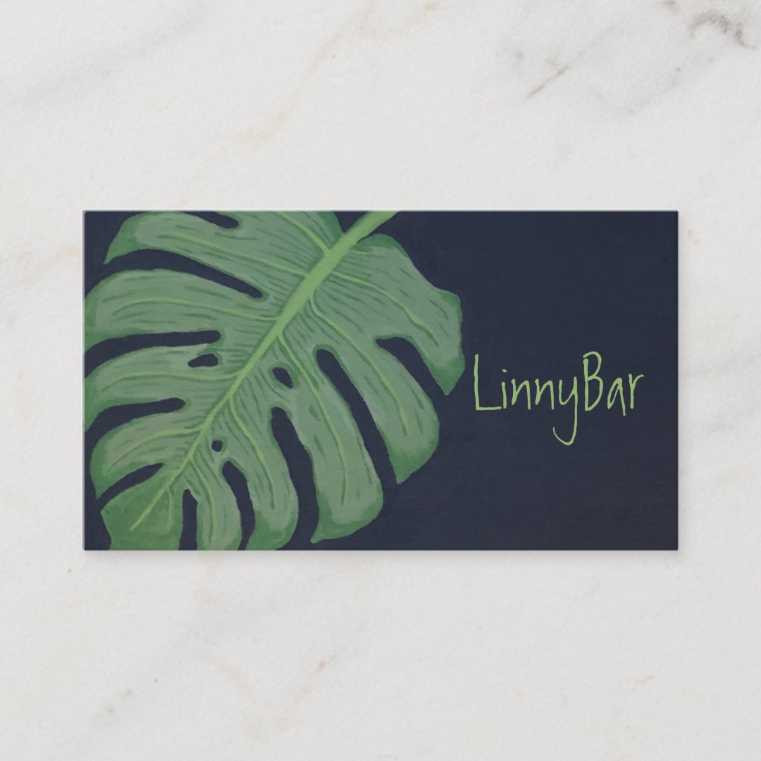 Monstera Leaf Business Card | Zazzle