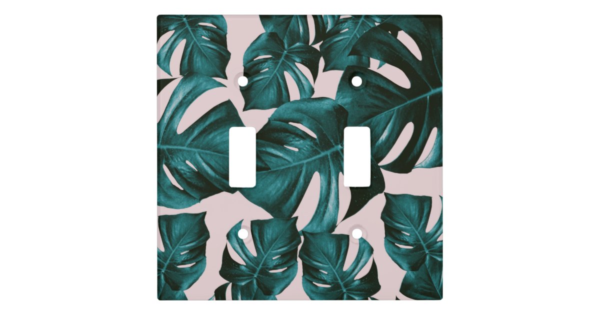 Monstera Leaves Pattern #4 Light Switch Cover | Zazzle