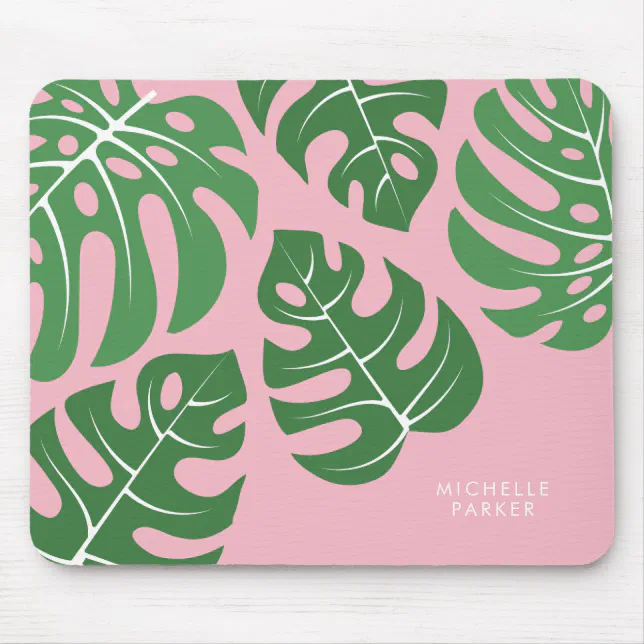Monstera Palm Leaves Mouse Pad | Zazzle