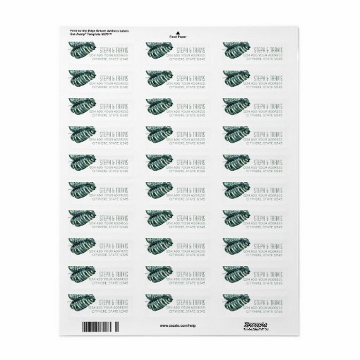 Monstera Plant Return Address Label | Zazzle