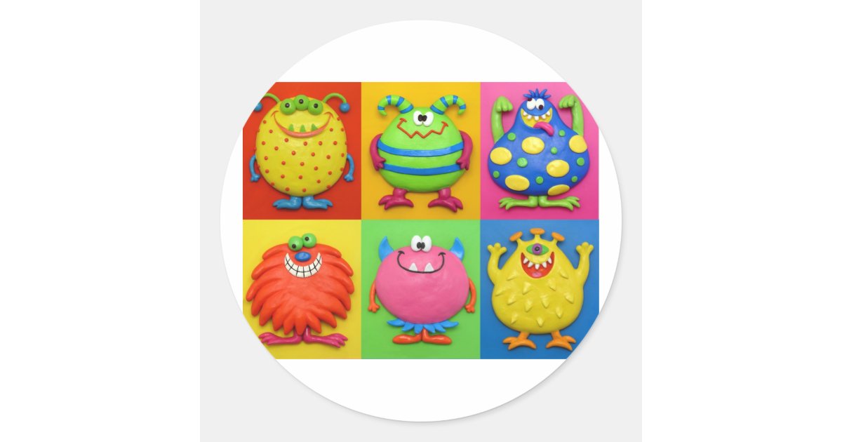 Monsters Classic Round Sticker | Zazzle