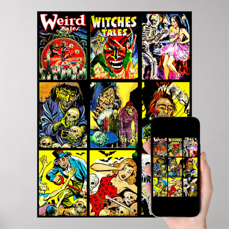 monsters creatures ghouls horror comics art poster | Zazzle