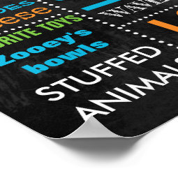 Monsters First Birthday Party chalkboard sign | Zazzle