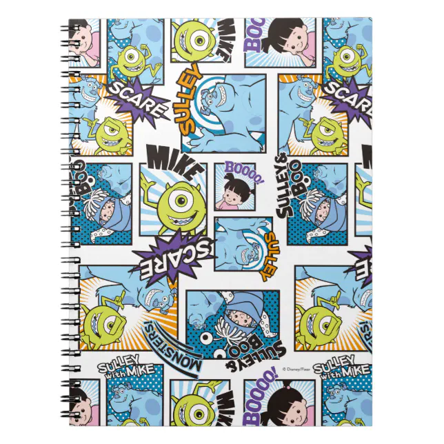 Monsters, Inc. | Comic Pattern Mania Notebook | Zazzle