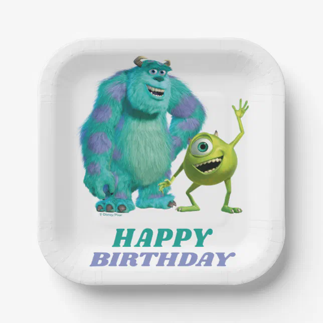Monsters Inc. Happy Birthday Paper Plates | Zazzle