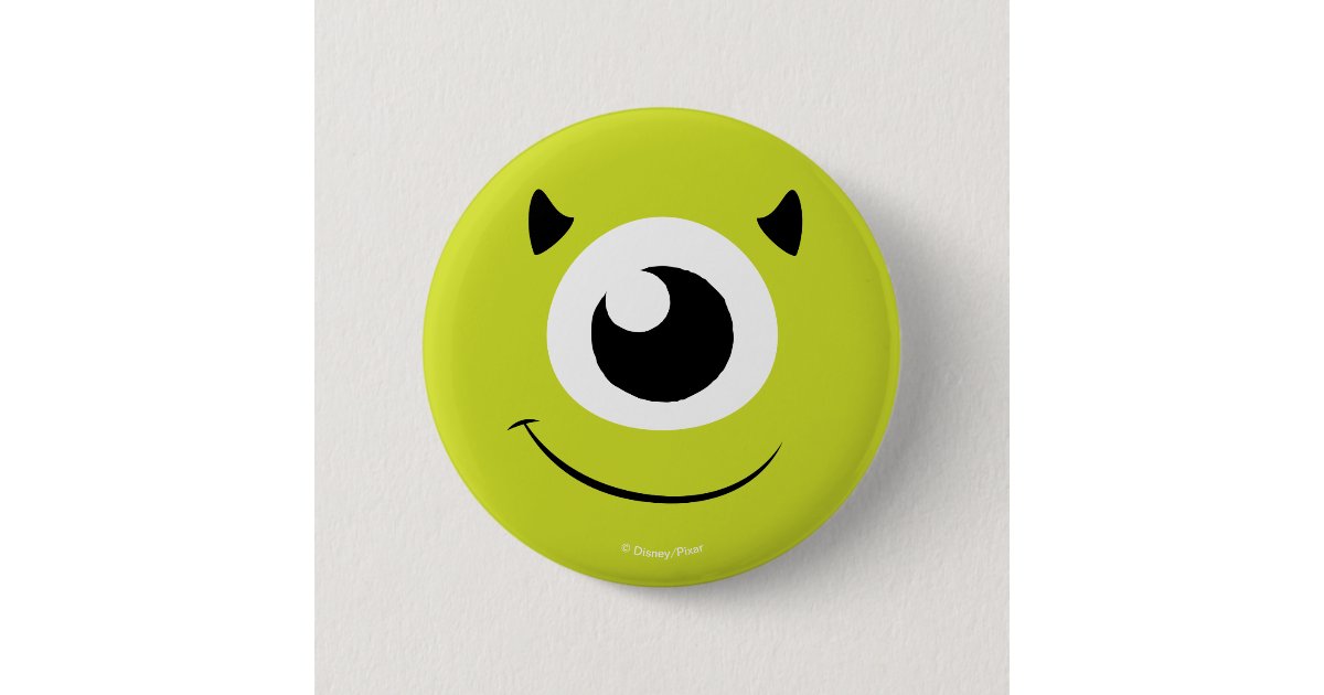 Monsters Inc. | Mike Face Button | Zazzle
