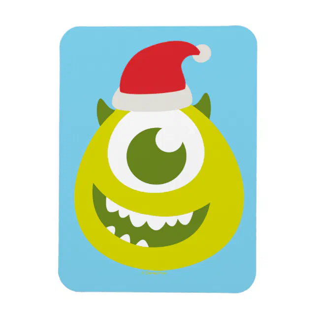 Monsters Inc. | Mike in Santa Hat Magnet | Zazzle