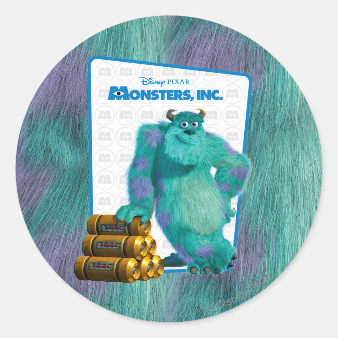 Monsters, Inc. Sulley Classic Round Sticker | Zazzle