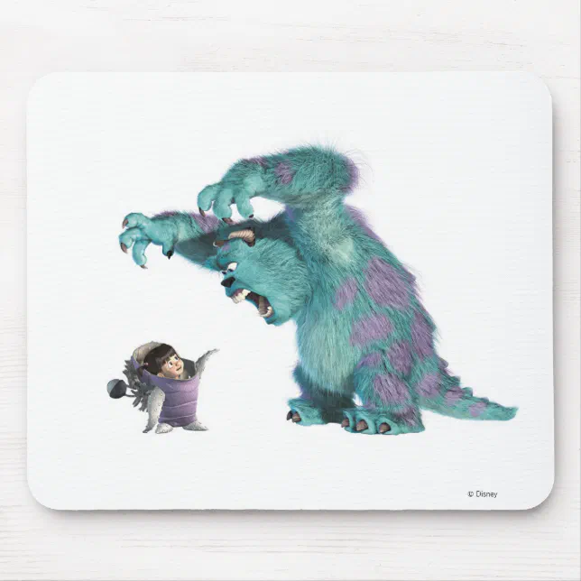 Monsters, Inc. Sulley scaring Boo Disney Mouse Pad | Zazzle
