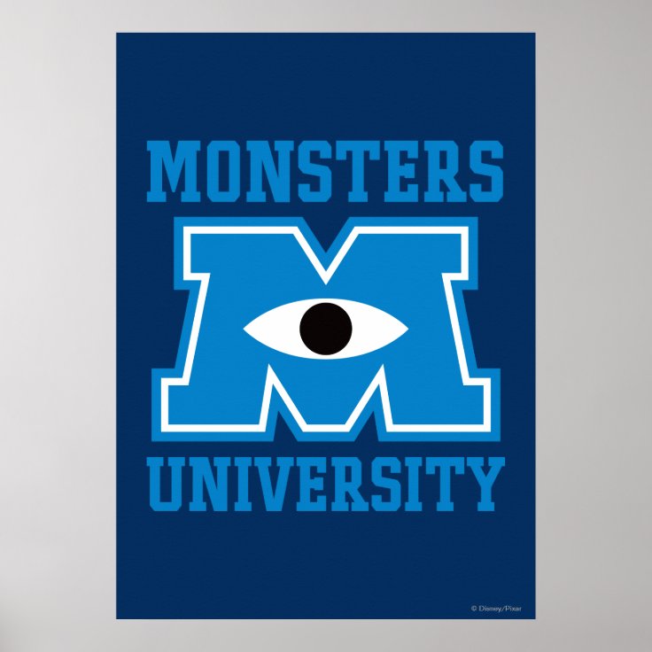 Monsters University Blue Logo Poster | Zazzle