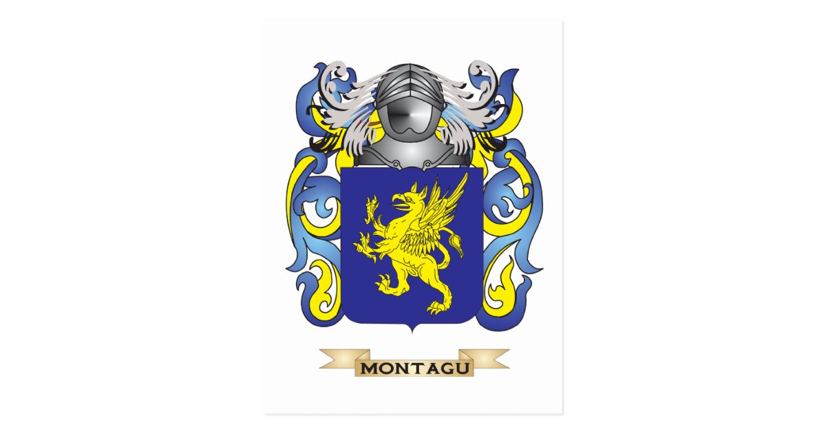 Montagu Coat of Arms (Family Crest) Postcard | Zazzle.com