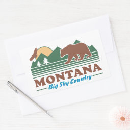 Montana Big Sky Country Rectangular Sticker | Zazzle