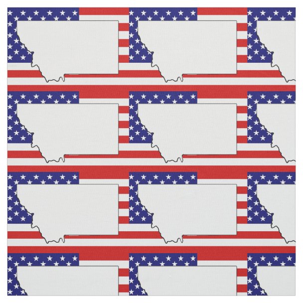 Montana State Flag Fabric | Zazzle