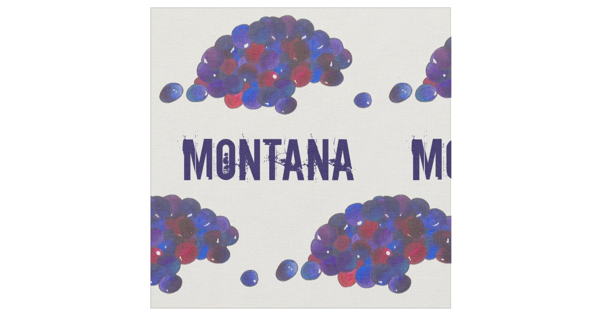 Montana Huckleberries Blue Huckleberry Fruit Berry Fabric | Zazzle