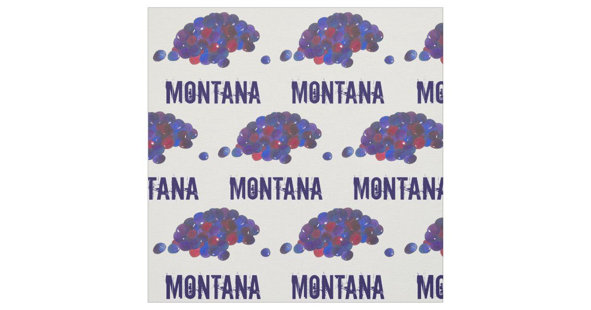 Montana Huckleberries Blue Huckleberry Fruit Berry Fabric | Zazzle