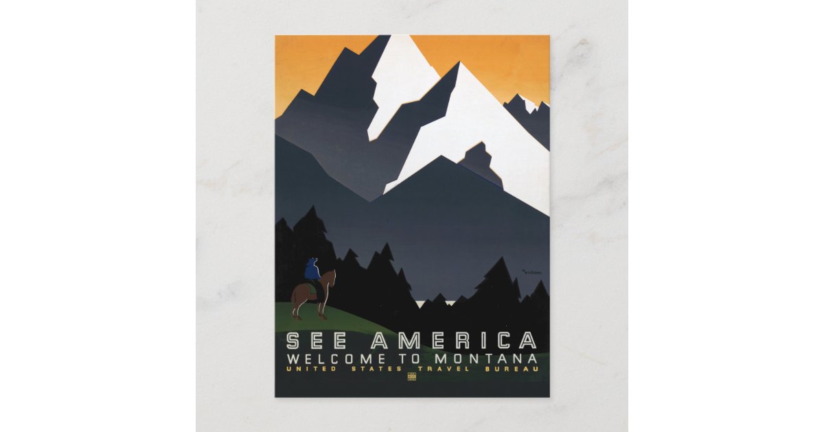 Montana Landscape Art Unedited Vintage Photos Old Postcard | Zazzle