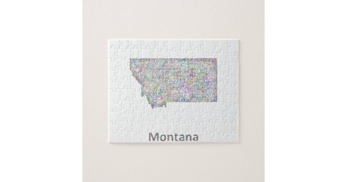 Montana map jigsaw puzzle | Zazzle