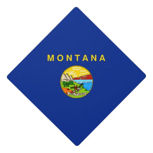 Montana State Flag Design Graduation Cap Topper | Zazzle