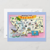 Montana State Map Postcard | Zazzle
