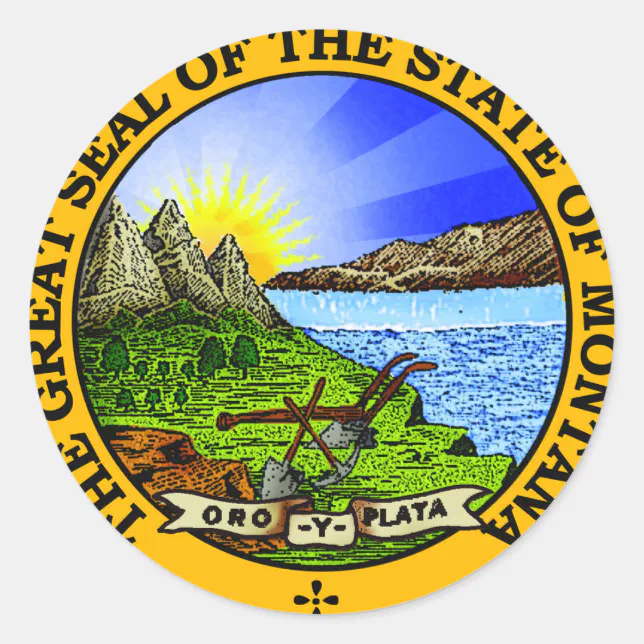 Montana State Seal Stickers | Zazzle