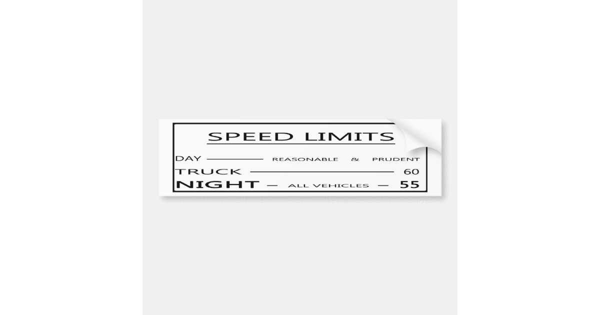 Montana Vintage Speed Limit Bumper Sticker | Zazzle