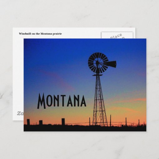 Montana Windmill Postcard | Zazzle
