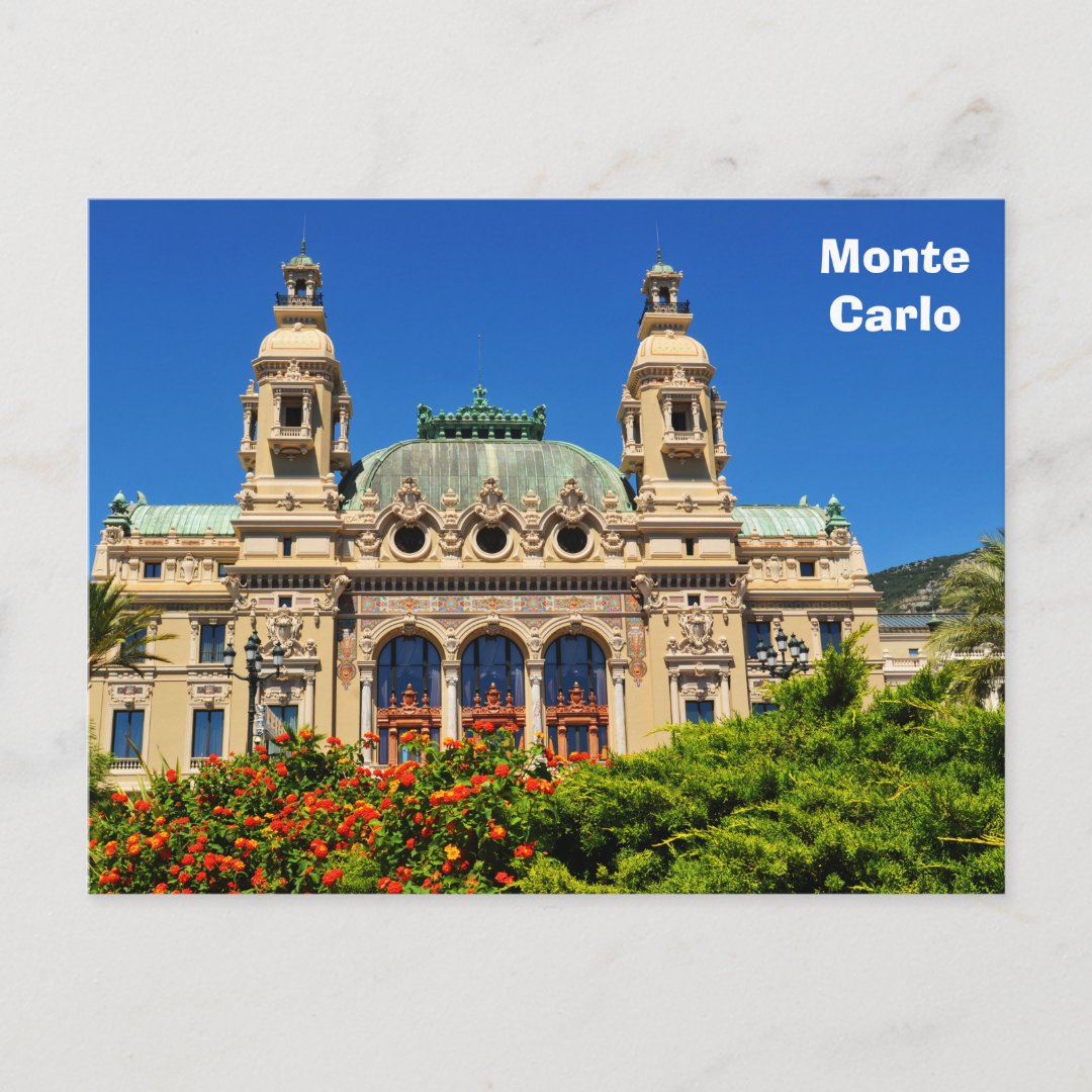 Monte Carlo in Monaco Postcard | Zazzle