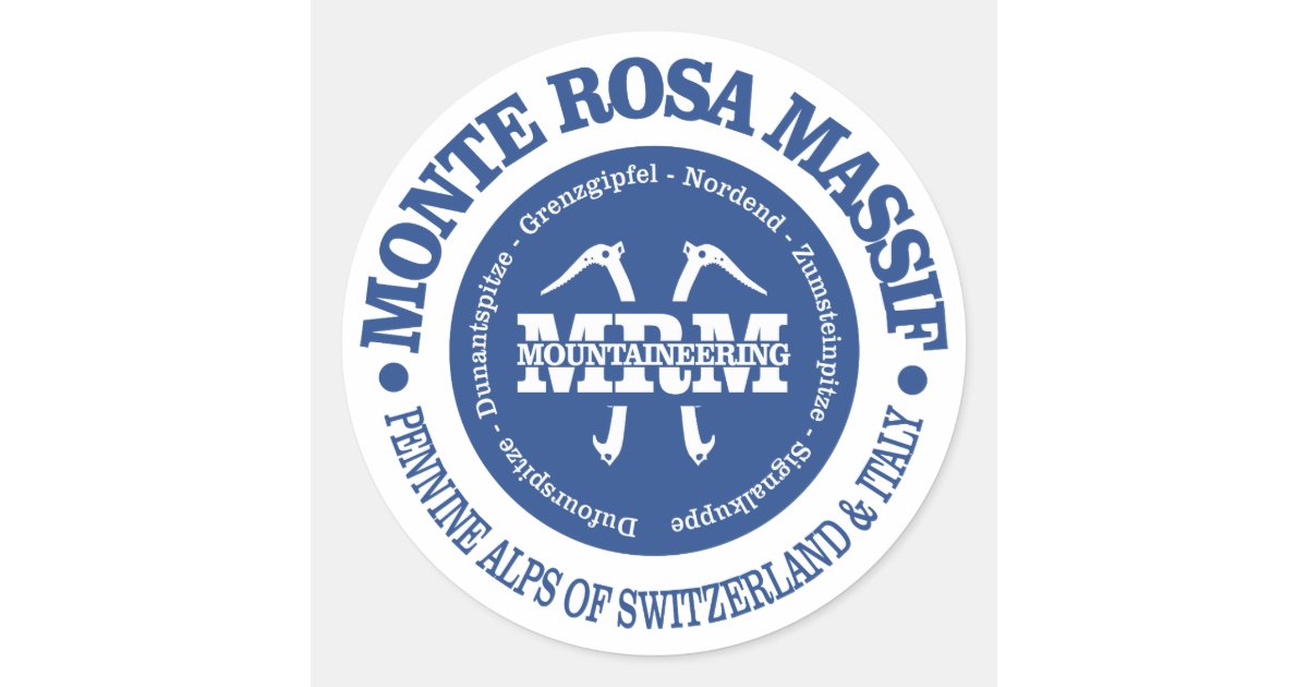 Monte Rosa Massif Classic Round Sticker | Zazzle