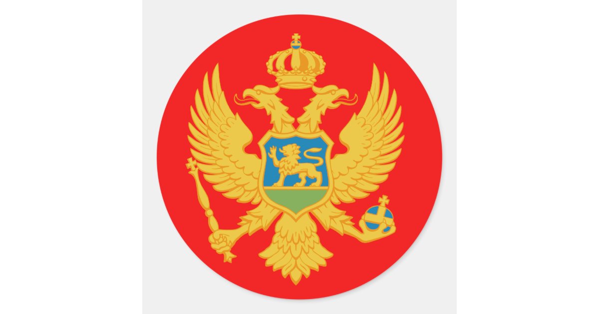 Montenegro Classic Round Sticker | Zazzle