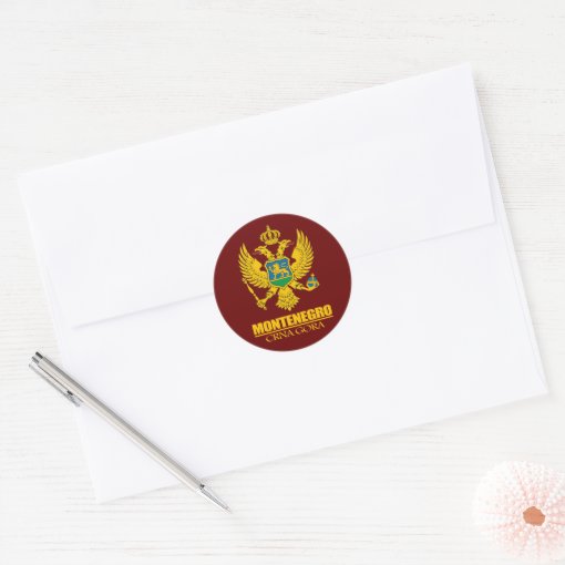 Montenegro COA Classic Round Sticker | Zazzle