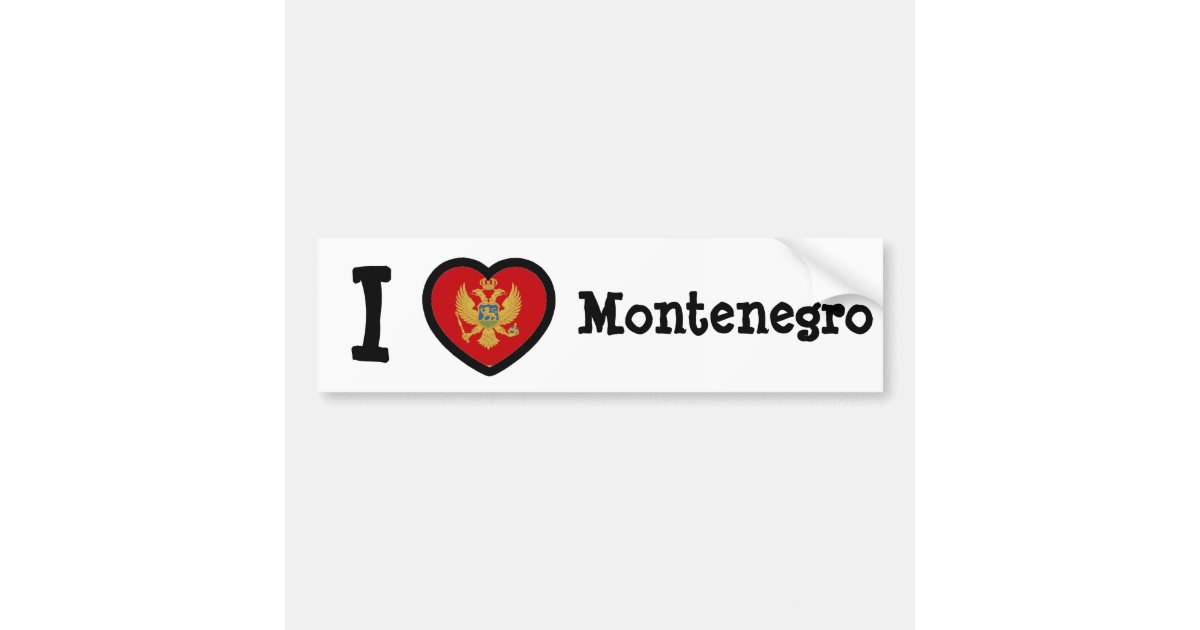 Montenegro Flag Bumper Sticker | Zazzle