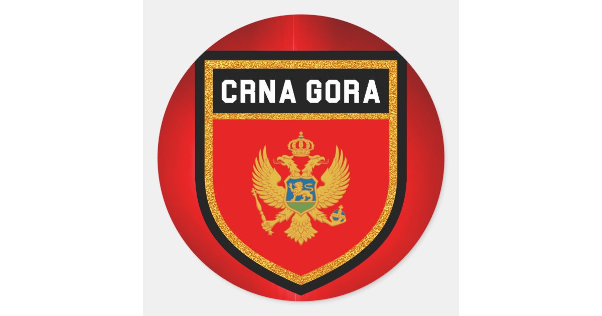Montenegro Flag Classic Round Sticker | Zazzle