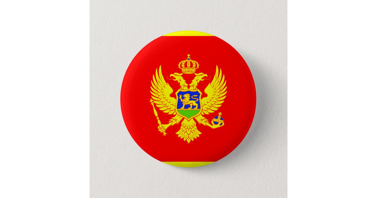 Montenegro Flag Pinback Button | Zazzle