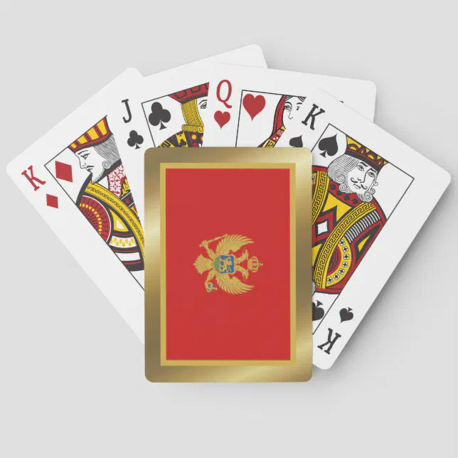 Montenegro Flag Playing Cards | Zazzle
