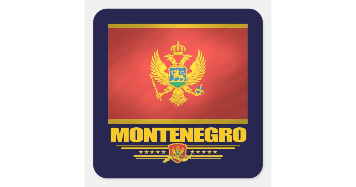 Montenegro Flag Square Sticker | Zazzle