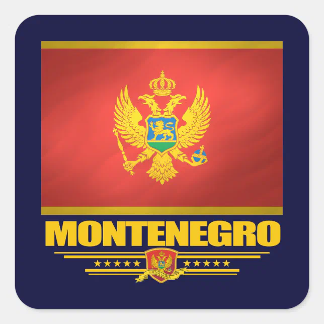 Montenegro Flag Square Sticker | Zazzle