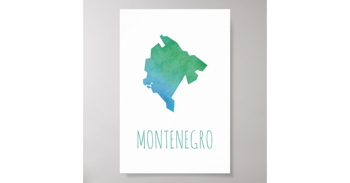 Montenegro Map Poster | Zazzle