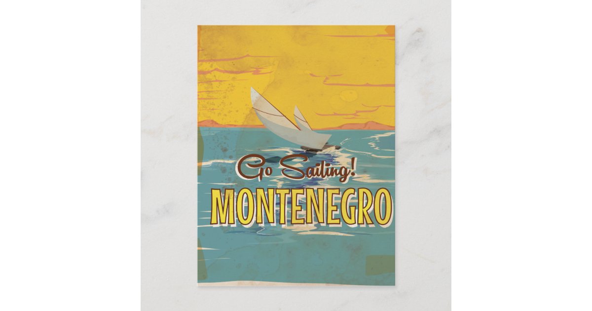 Montenegro vintage travel poster postcard | Zazzle