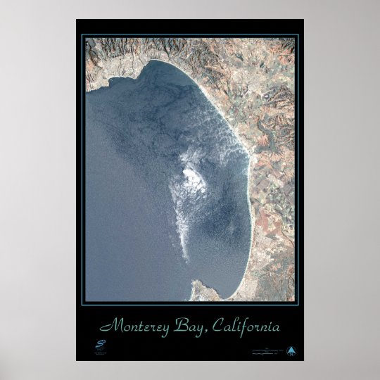 Monterey Bay, California satellite poster | Zazzle.com