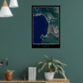 Monterey Bay California Satellite Poster Map | Zazzle