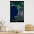 Monterey Bay California Satellite Poster Map | Zazzle