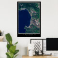 Monterey Bay California Satellite Poster Map | Zazzle