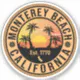 Monterey Beach California Retro Sunset Souvenirs Sticker | Zazzle