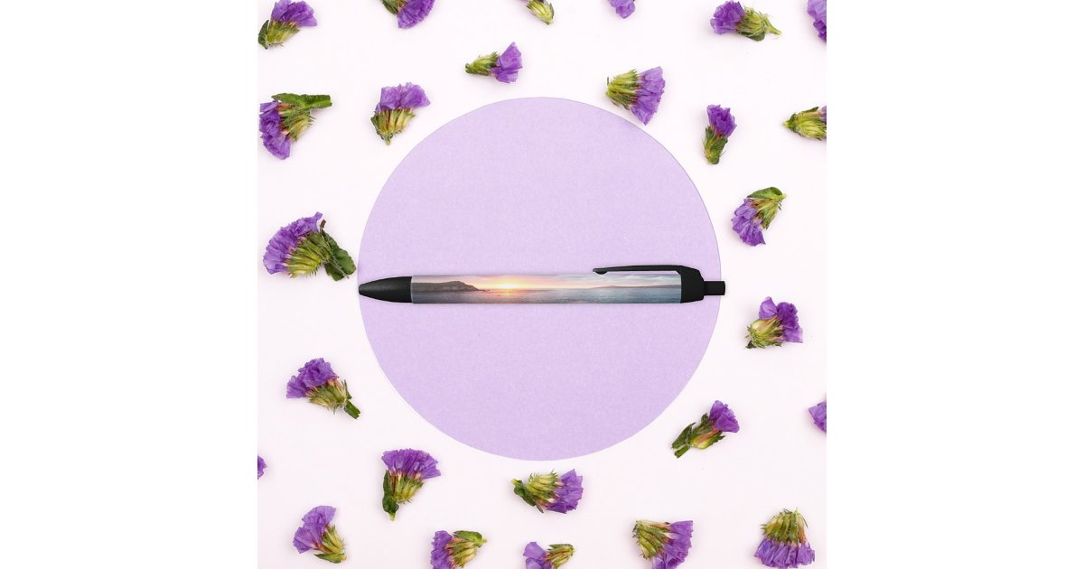 Monterey California Beach Sunset Photo Black Ink Pen | Zazzle