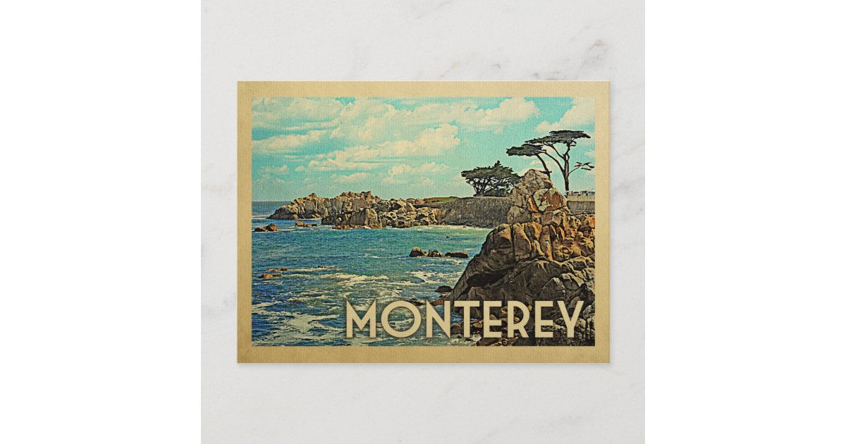 Monterey Postcard California Vintage Travel | Zazzle